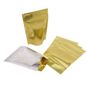 Clear Shiny Gold Smell Proof Packaging Bags
